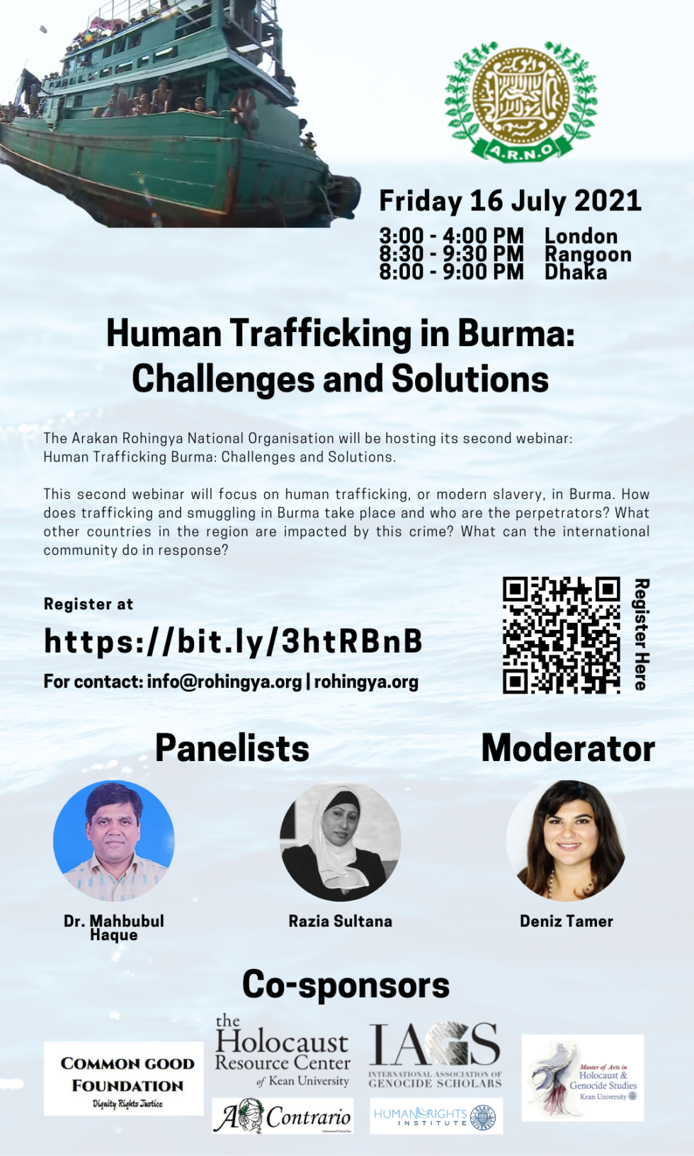 Webinar: Human Trafficking in Burma: Challenges and Solutions | ARNO